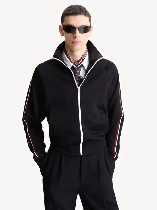 Saint Laurent Cassandre Jersey Track Jacket