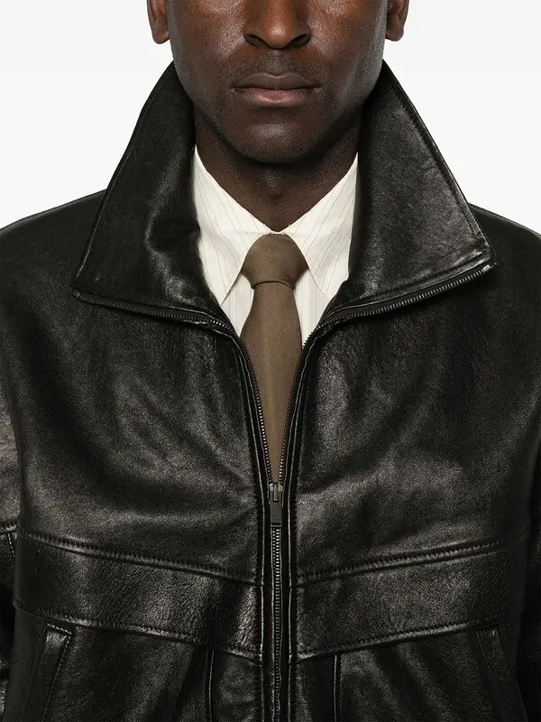 Saint Laurent Jacket In Bubbled Lambskin