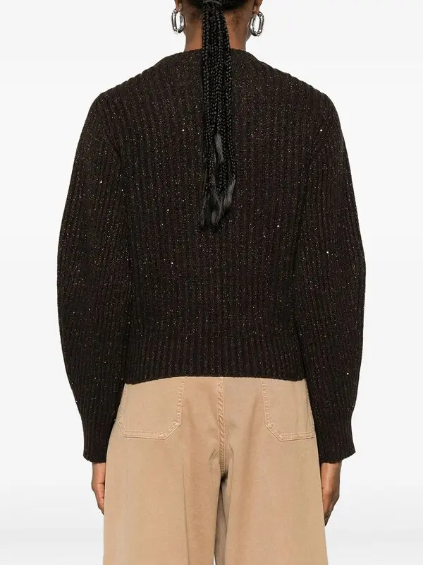 Brunello Cucinelli Cashmere And Wool Ribbed Sweater - Brown
