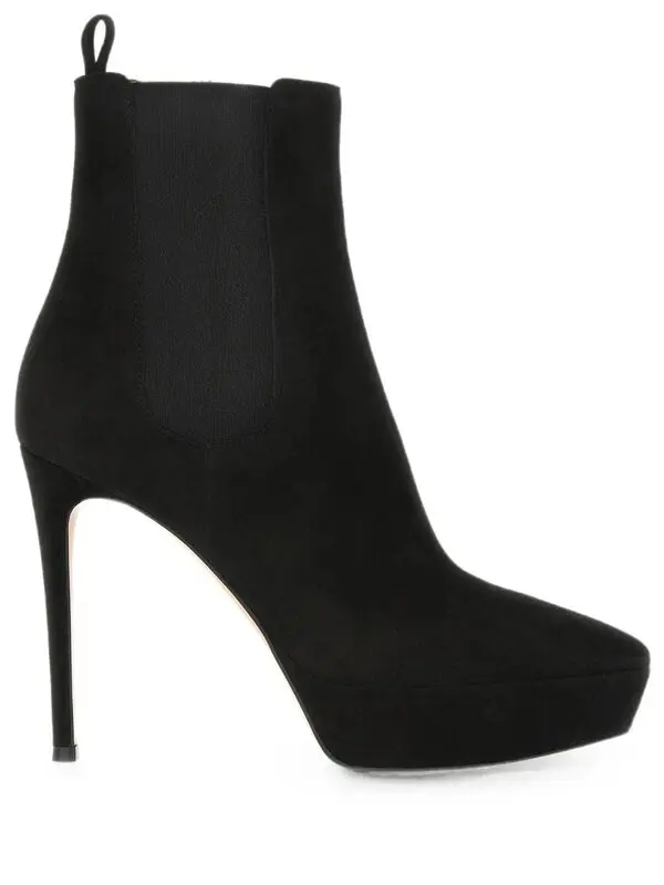 GIANVITO ROSSI Riccas Suede Platform Booties - Black