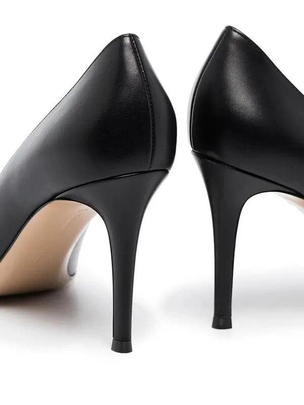 GIANVITO ROSSI Leather Decollete Pumps - Black