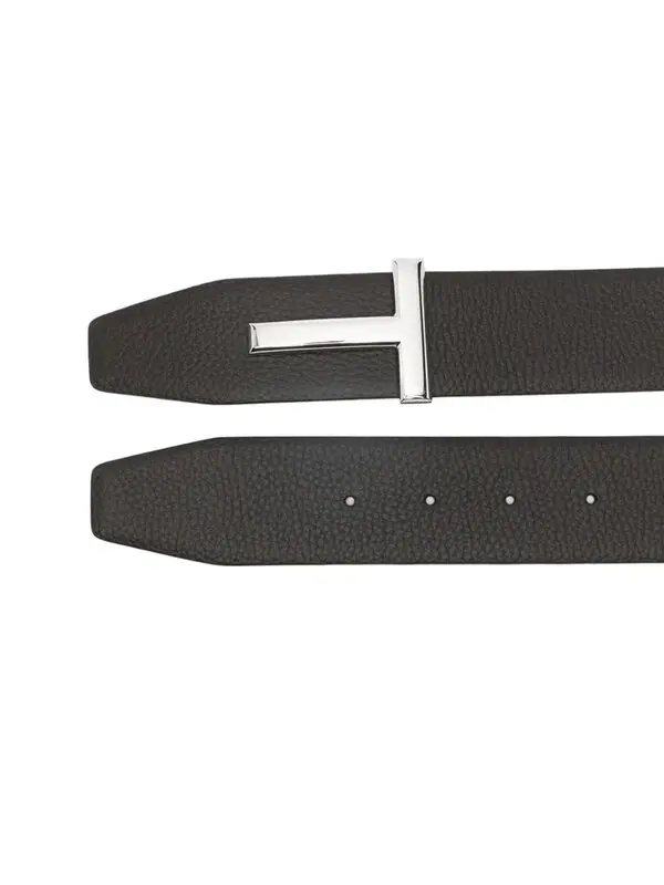 TOM FORD Grained Leather T-icon Reversible Belt - Brown