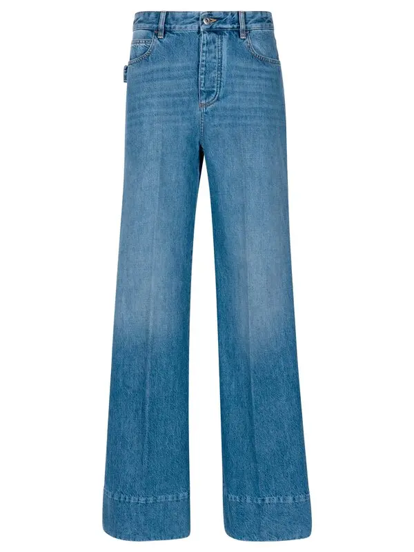 Bottega Veneta Jeans Vintage Indigo Gamba Ampia - Blue