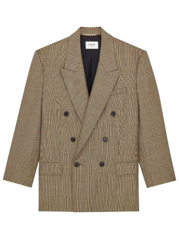 Saint Laurent Double-breasted Jacket - Brown