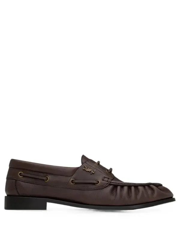 Saint Laurent Smooth Leather Le Loafers - Brown