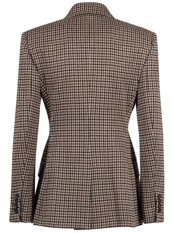 Max Mara Eccelso Wool Blend Double Breasted Blazer - Brown