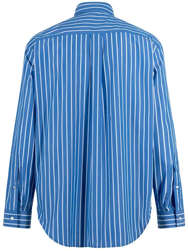 Balenciaga Regular Fit Striped Cotton Shirt