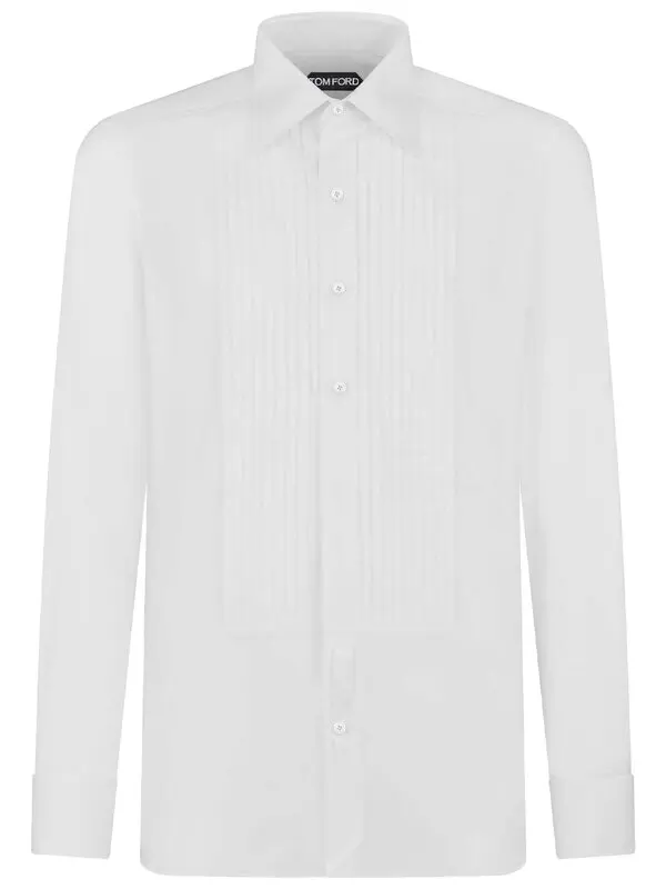 TOM FORD Cocktail Voile Slim Fit Evening Shirt - White