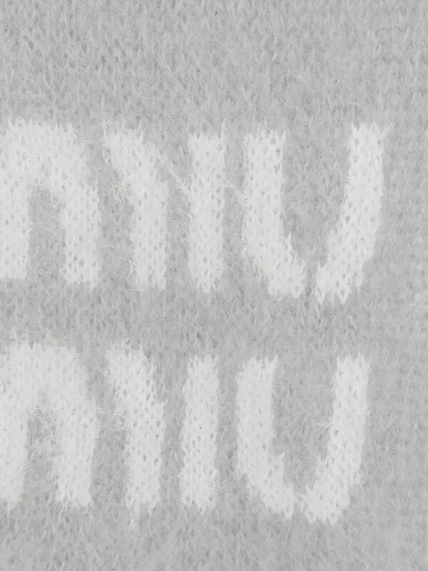 Miu Miu Wool And Mohair Scarf - Gray