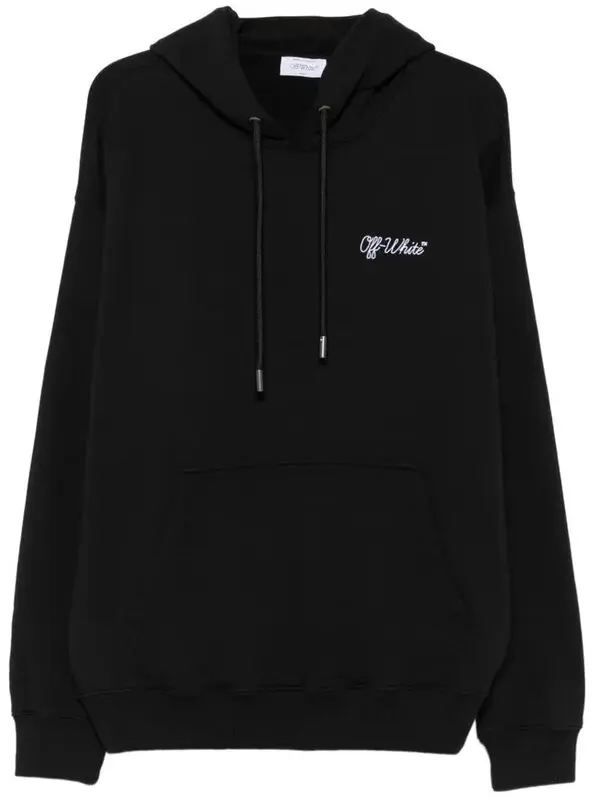 Off-White Script Logo Skate Hoodie - Black