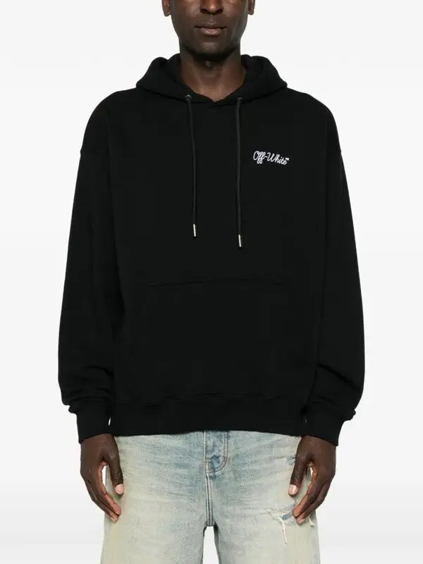 Off-White Script Logo Skate Hoodie - Black