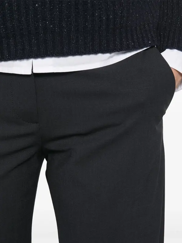 Brunello Cucinelli Pressed-crease Wool Trousers