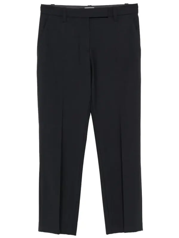 Brunello Cucinelli Pressed-crease Wool Trousers - Blue