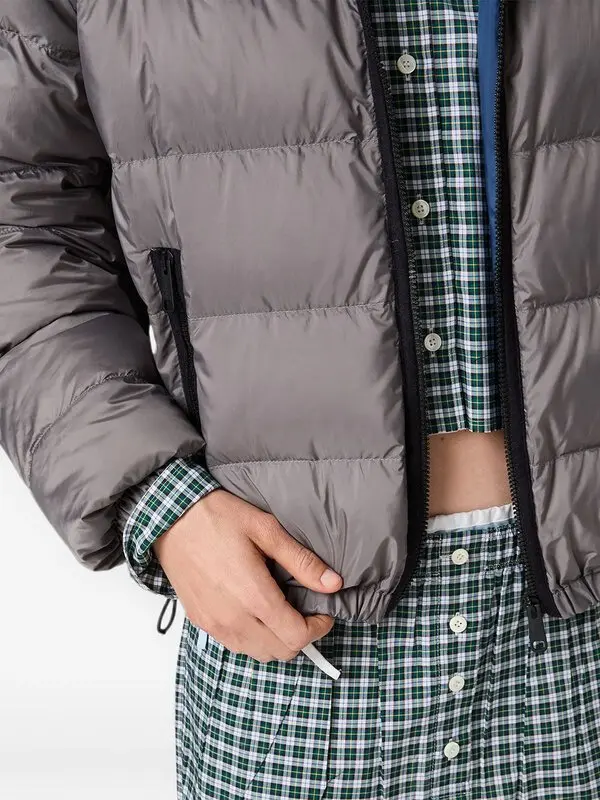 Miu Miu Light Pongé Down Hoodie Jacket
