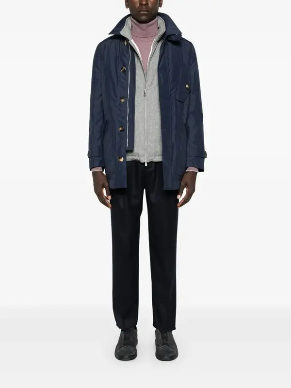 Brunello Cucinelli Wool Flannel Trousers - Blue