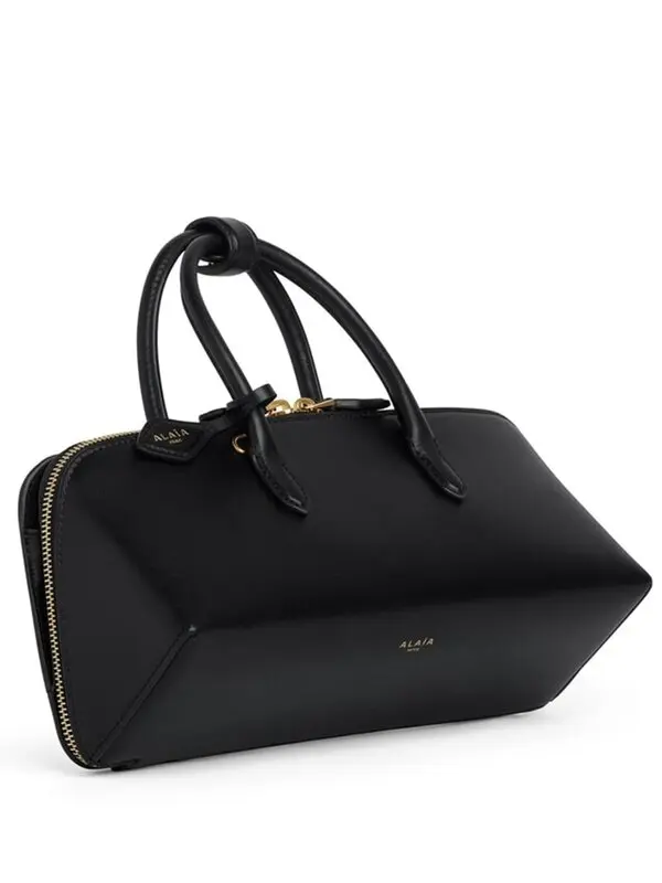 Alaïa Delta Small Bag In Box Calfskin - Black
