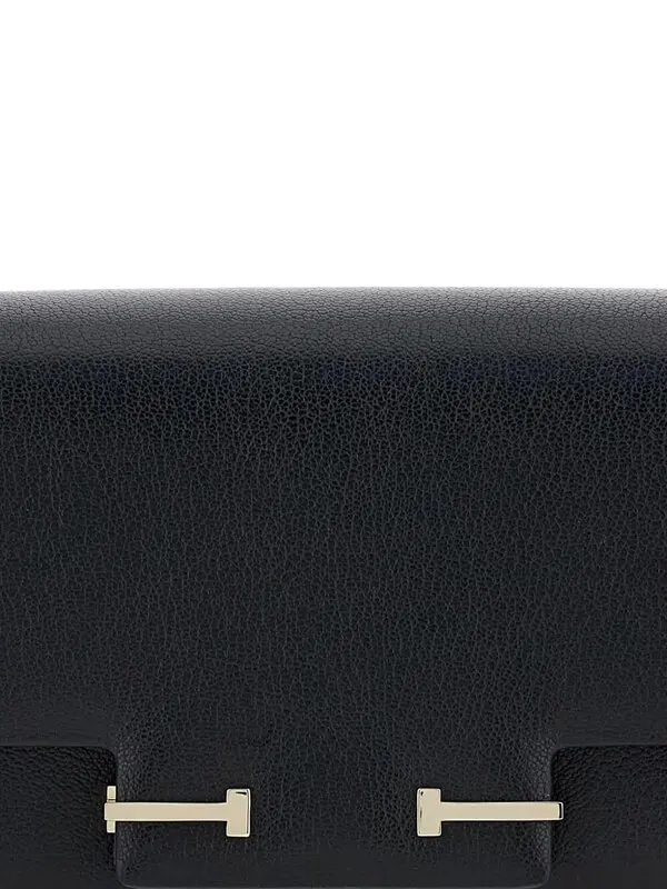 TOM FORD Supple Grain Leather Aube E/w Shoulder Bag - Black