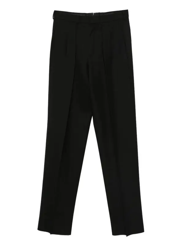 TOM FORD High Twist Wool Pleated Trousers - Black