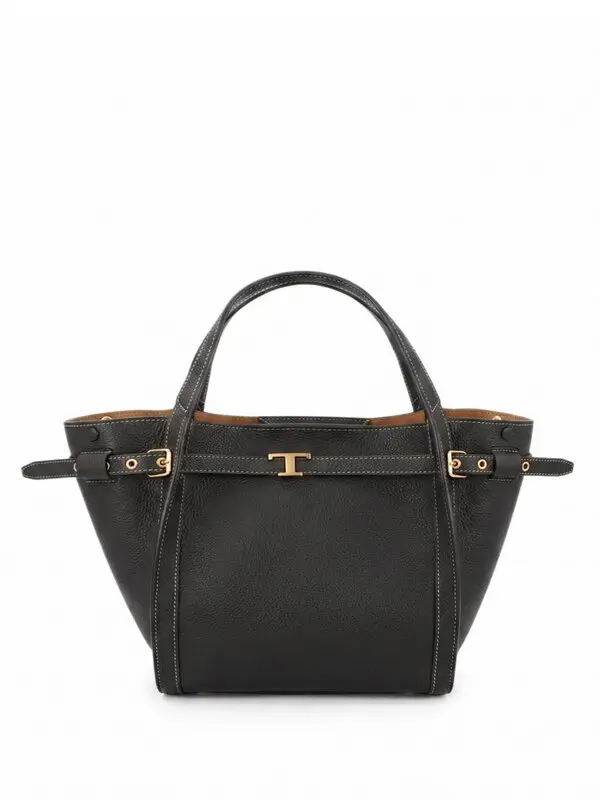 TOD'S Borsa Shopping T Signature In Pelle Mini - Black