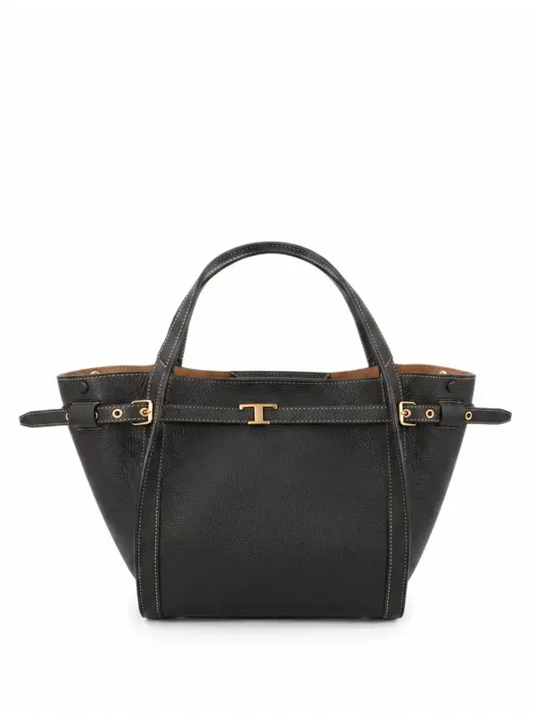 TOD'S T Signature Mini Shopping Bag - Black