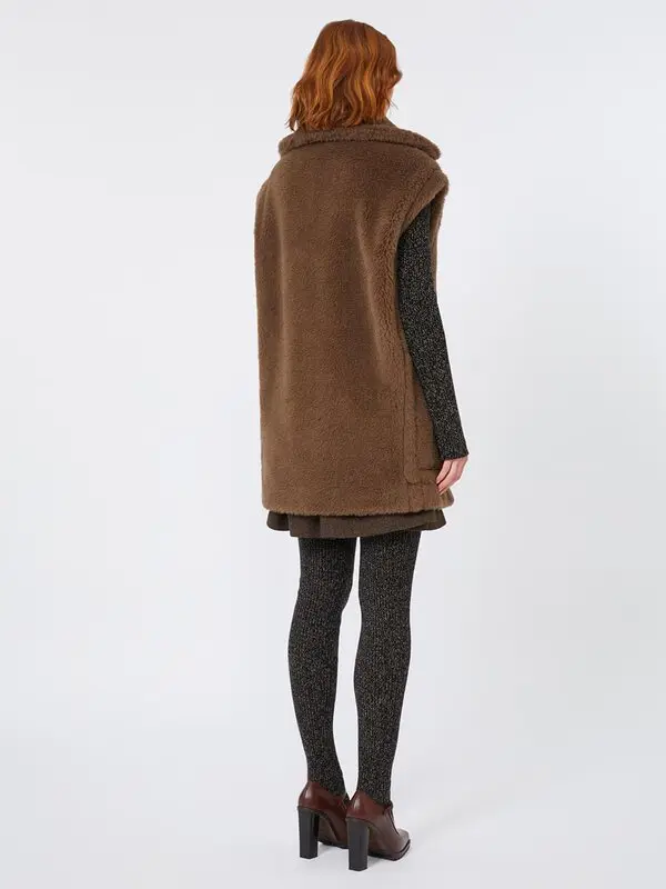Max Mara Alpaca And Wool Teddy Vest - Brown