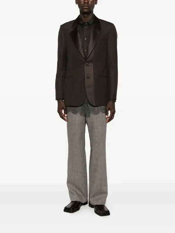 Fendi Single-breasted Wool Crêpe Tailored Blazer