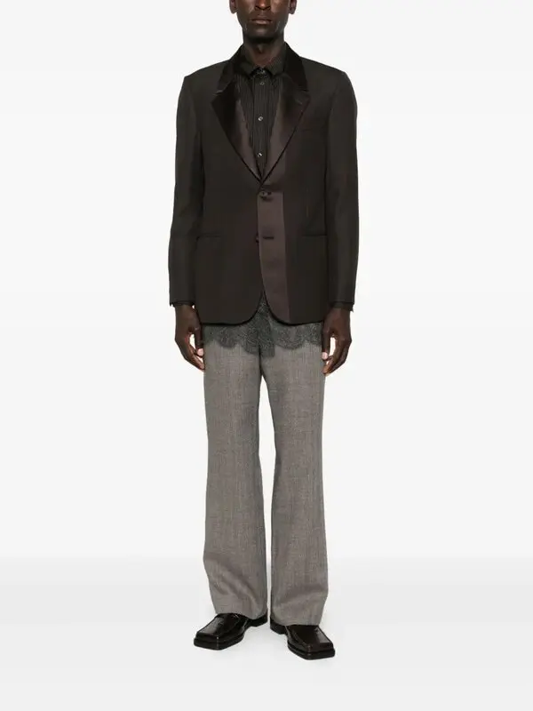 Fendi Single-breasted Wool Crêpe Tailored Blazer