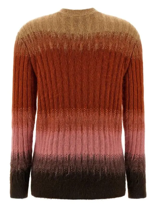 Fendi Gradient Mohair And Wool Fitted Jumper - Multicolor