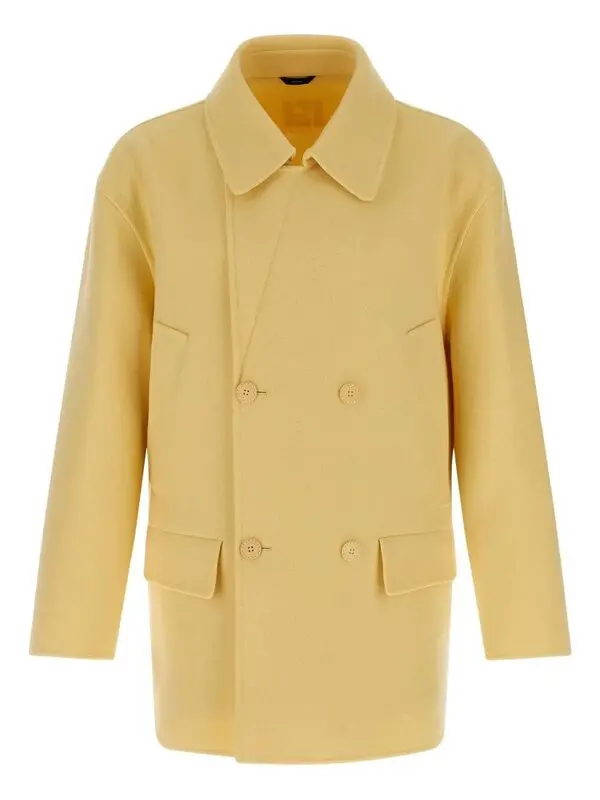 Fendi Wool Double-breasted Pea Coat - Multicolor