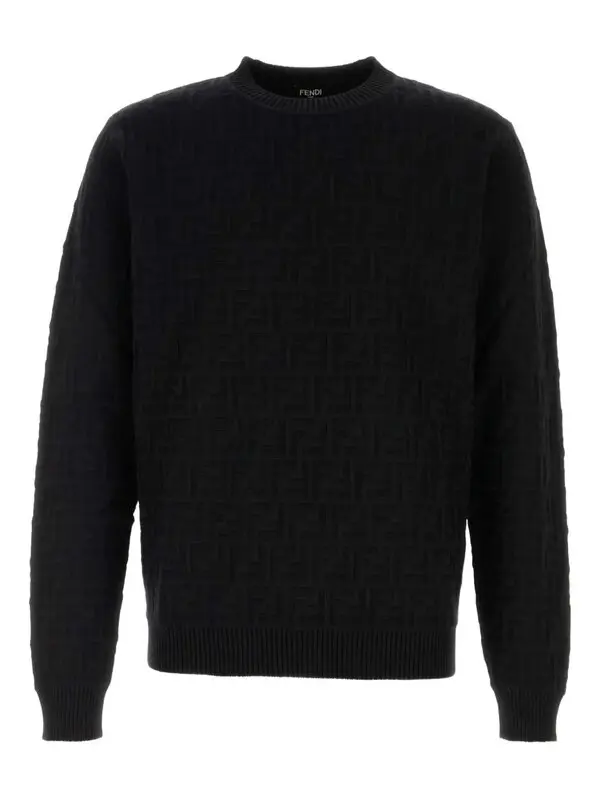 Fendi Ff-pattern Cotton Sweater