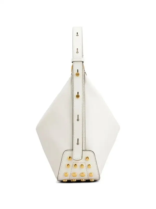TOD'S Metal Dots Leather Mini Bag - White