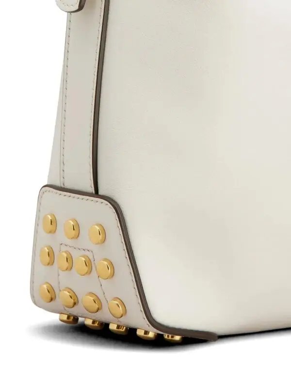 TOD'S Metal Dots Leather Mini Bag - White