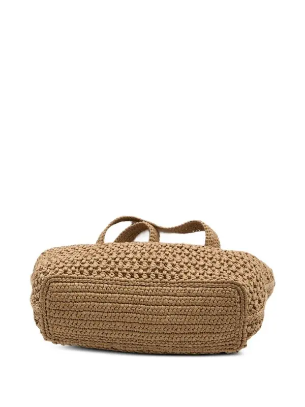 TOD'S Raffia And Leather Medium Shopping Bag
