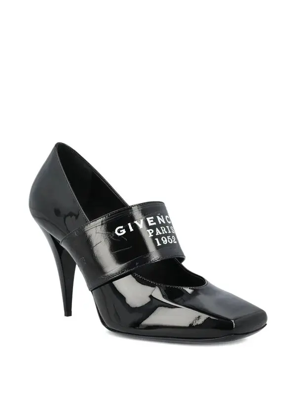 Givenchy Glossed Leather Square Toe Pumps - Black