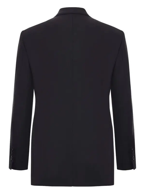 TOM FORD High Twist Double Breasted Wool Jacket - Black