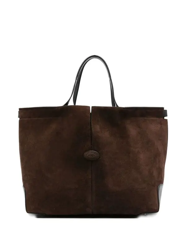 TOD'S Di Bag Folio Medium In Suede - Brown