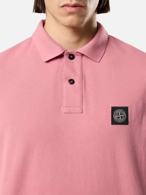 Stone Island Slim Fit Cotton Piqué Polo Shirt - Multicolor