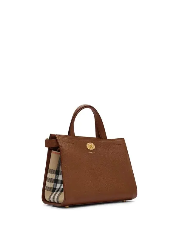 Burberry Mini Cotswolds Check Tote Bag - Brown