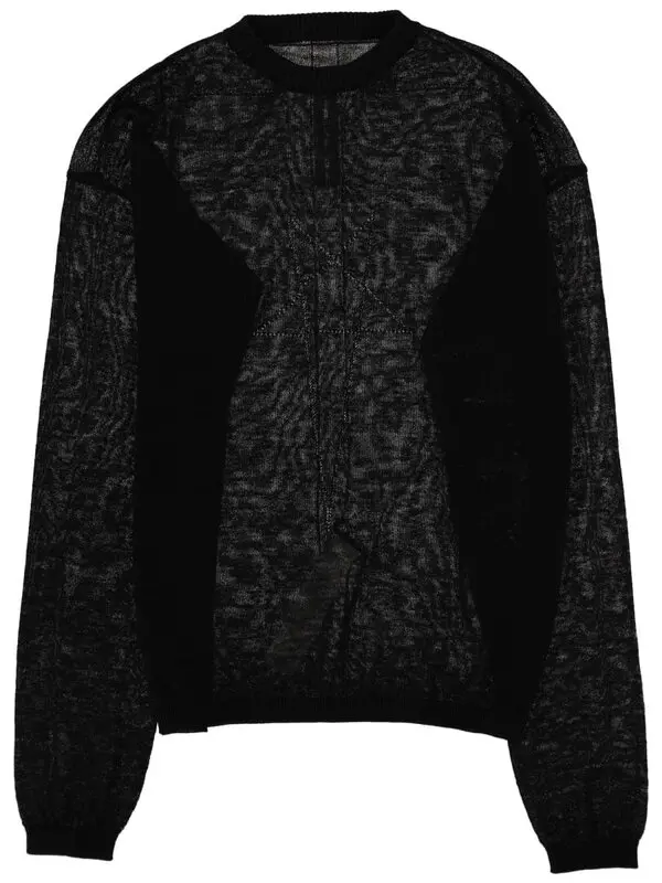 Rick Owens Penta Sheer Pull Sweater - Black