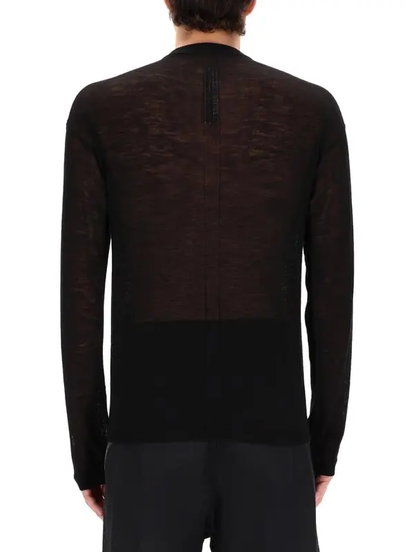 Rick Owens Penta Sheer Pull Sweater - Black