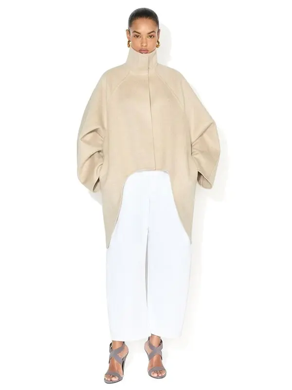 Alaïa Asymmetric Cashmere Coat - Multicolor