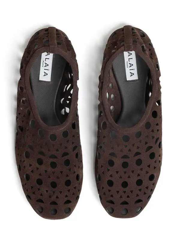 Alaïa Neo Vienne Flats - Brown