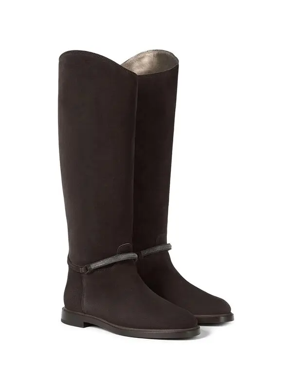 Brunello Cucinelli Knee High Boots - Brown