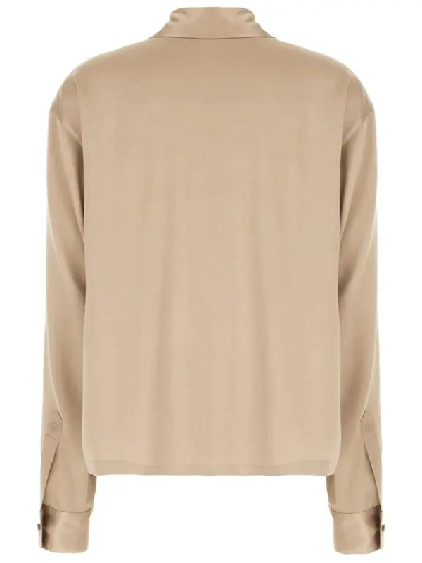 TOM FORD Peach-feel Silk Satin Polo - Multicolor