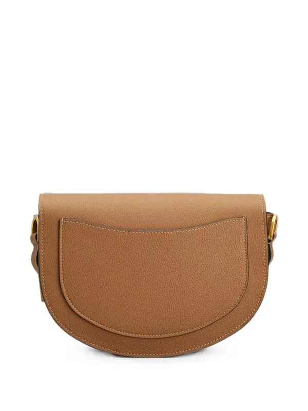 TOD'S T Signature Mini Leather Shoulder Bag - Brown