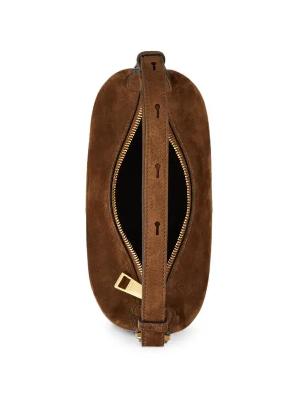 TOD'S Metal Dots Mini Bag In Suede - Brown