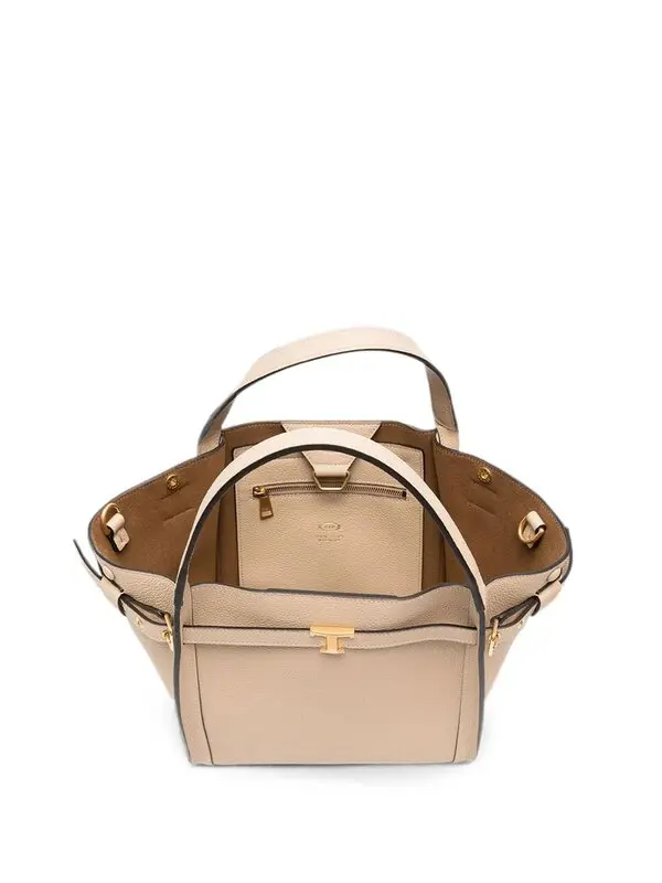 TOD'S T Signature Small Shopping Bag In Leather - Multicolor