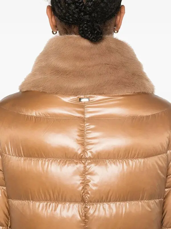 Herno Ultralight Nylon And Alternative Fur Cape