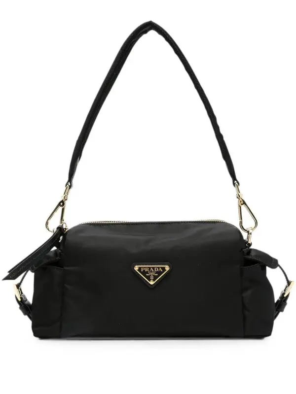 Prada Borsa Explore Small In Re-nylon E Pelle - Black