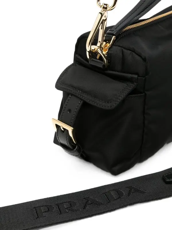 Prada Re-nylon And Leather Explore Small Bag - Black